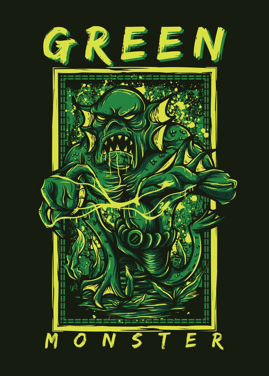 'Green Monster' Poster by Ruslan Geliskhanov | Displate