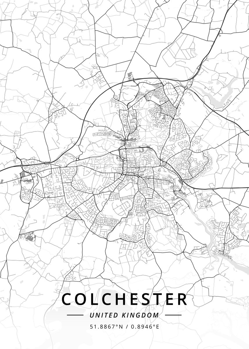'Colchester, United Kingdom' Poster, picture, metal print, paint by ...
