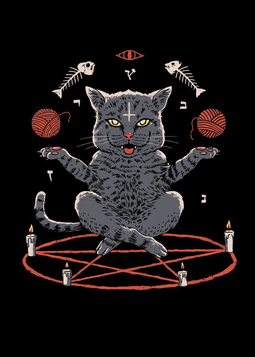 'Devious Cat' Poster by vp trinidad | Displate