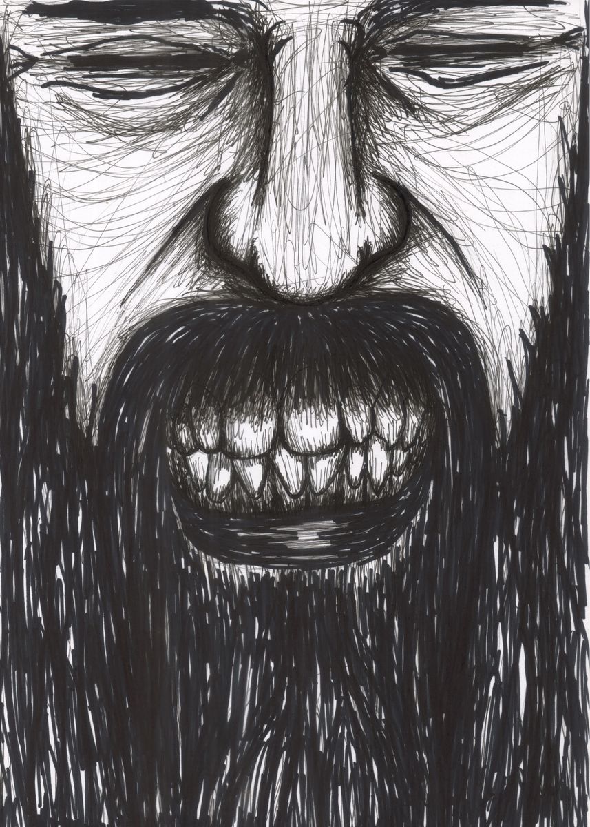 'Angry beard' Poster by Angel Decuir | Displate
