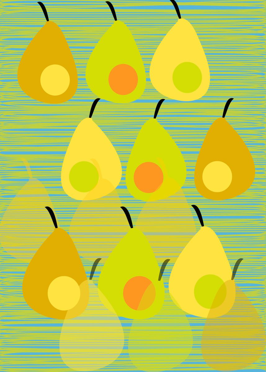 'Pears POP' Poster by MIRIMO design | Displate
