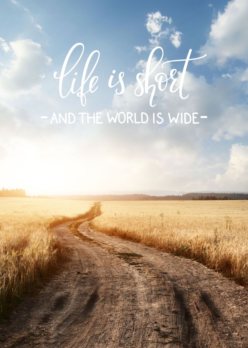 'Life is short' Poster, picture, metal print, paint by Don Mario | Displate