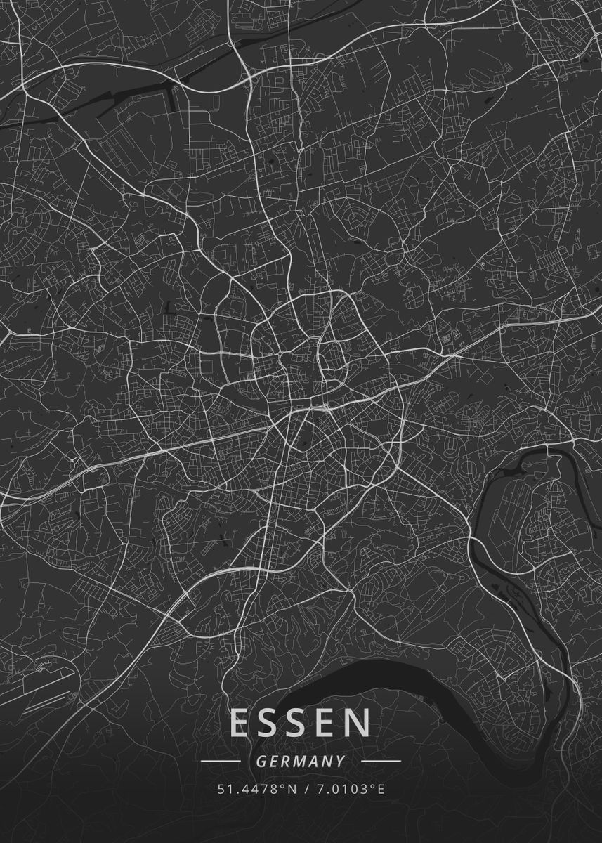 'Essen, Germany' Poster by Designer Map Art | Displate