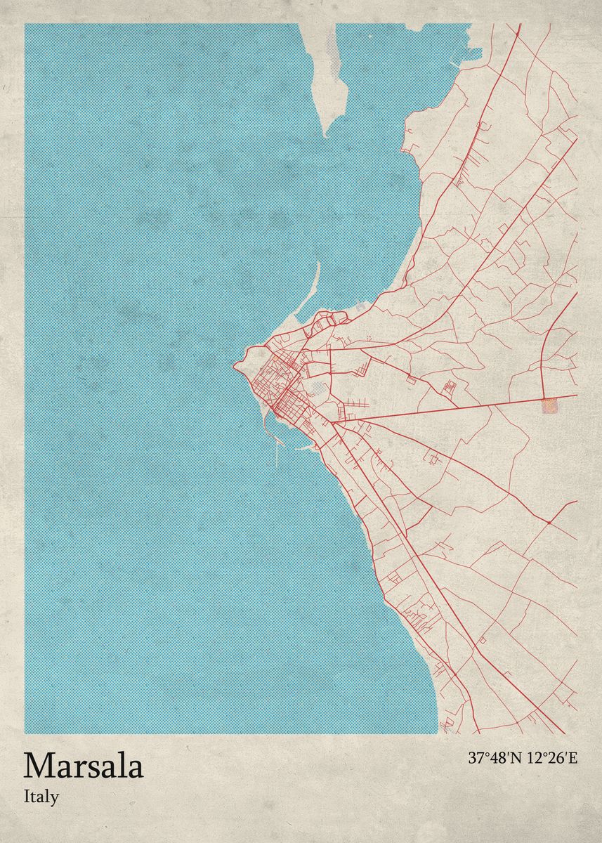 'Marsala Italy' Poster, picture, metal print, paint by Iwoko | Displate