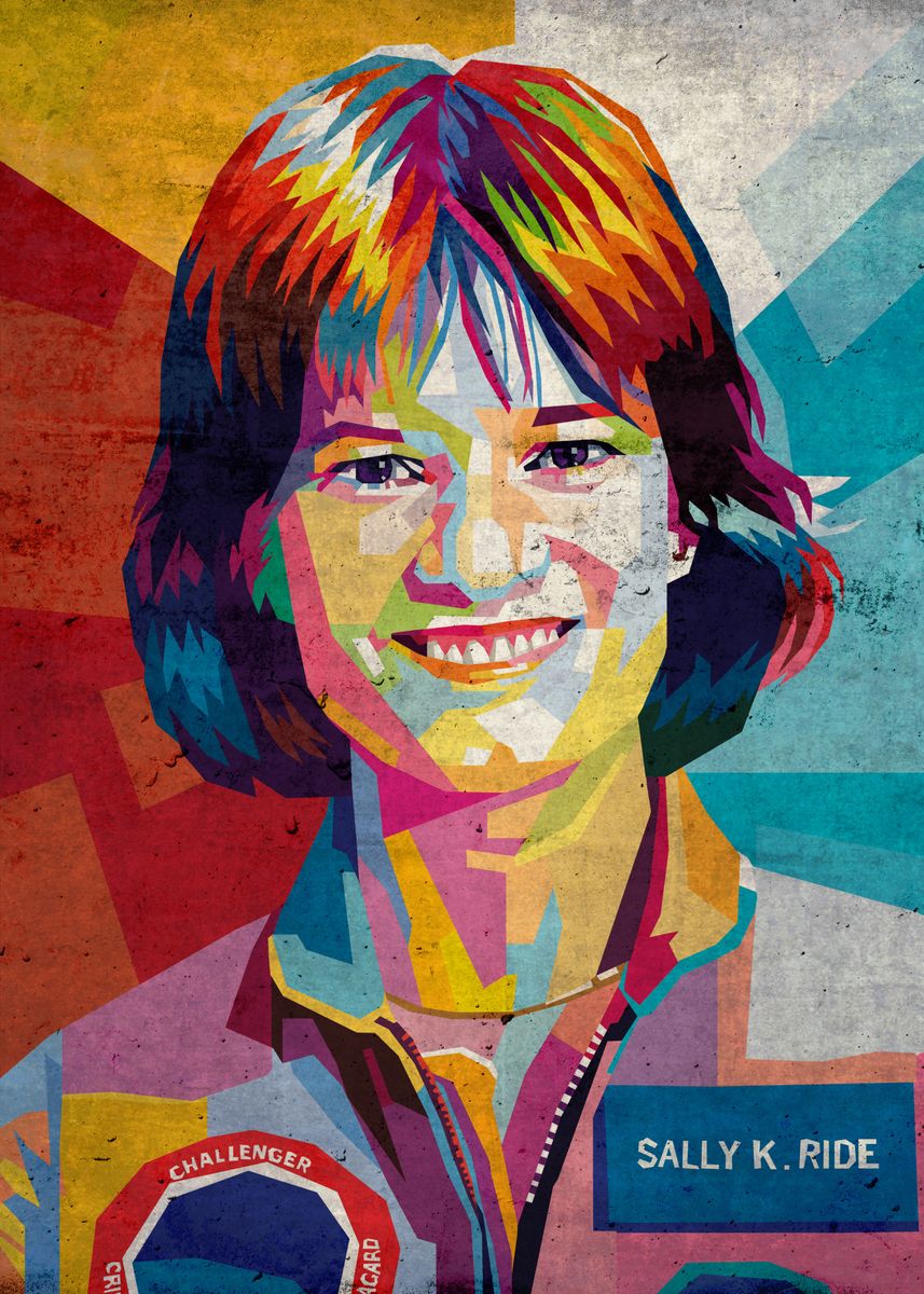 'Sally Ride' Poster, picture, metal print, paint by Acongraphic Studio ...