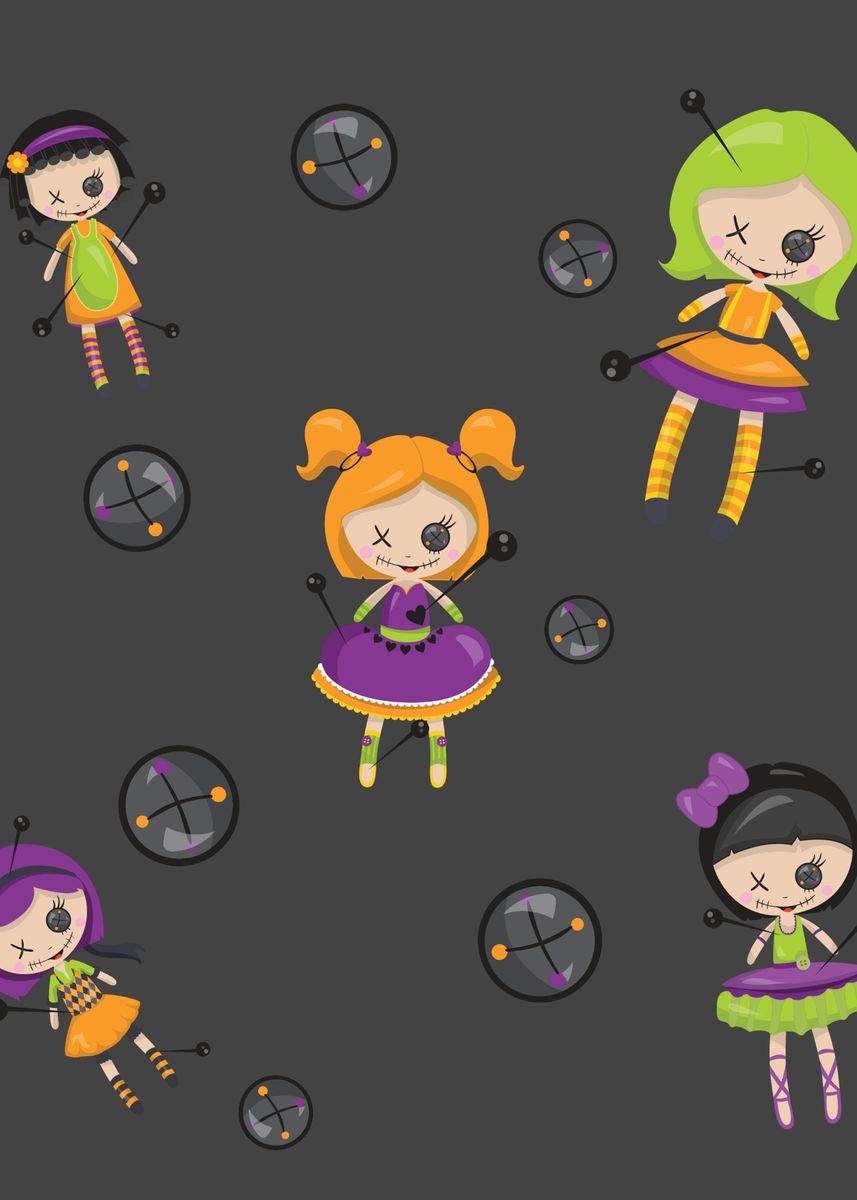 'Voodoo Girls' Poster by Louise Woodward | Displate