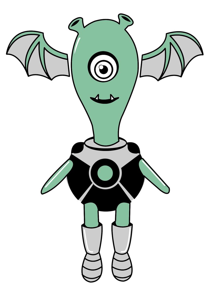 'Cute Flying Monster' Poster, picture, metal print, paint by Rose ...