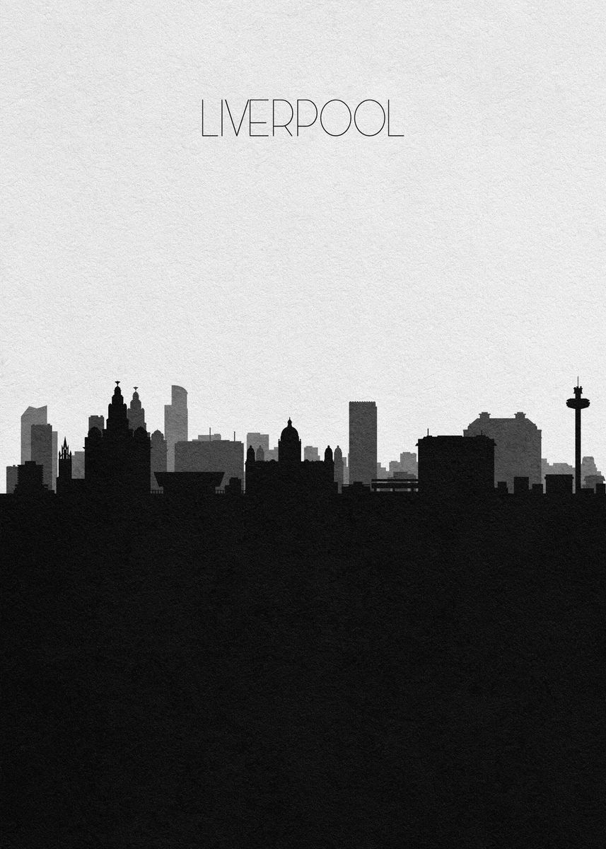 'Liverpool Skyline' Poster, picture, metal print, paint by Deniz A ...
