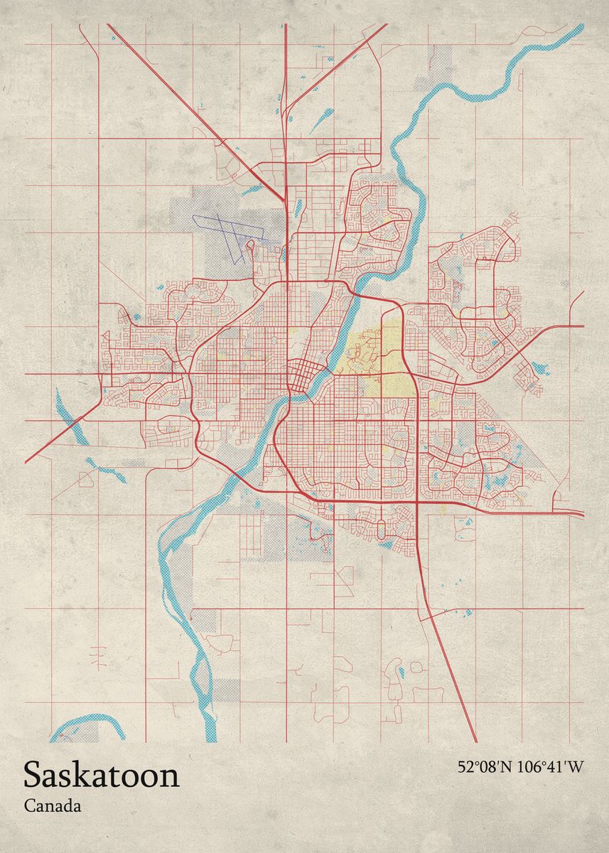 'Saskatoon Canada' Poster by Iwoko | Displate