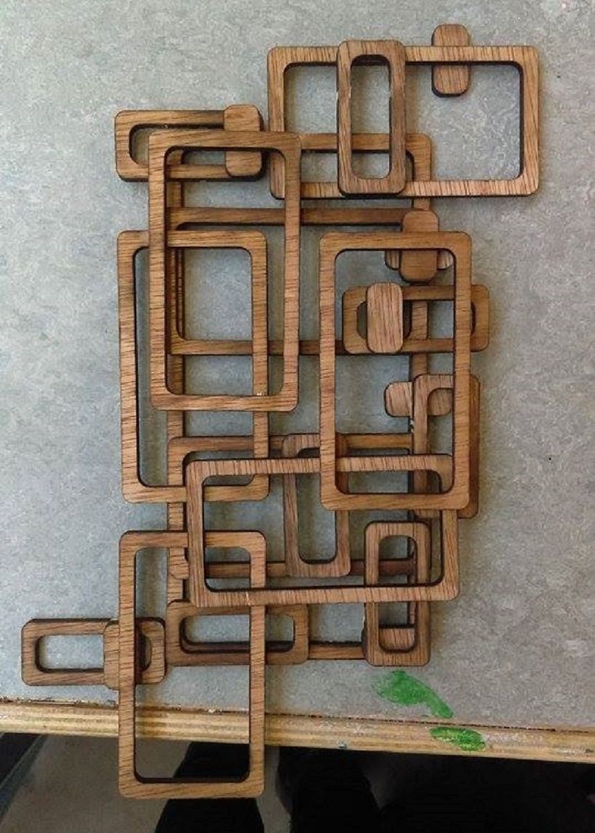 'Rectangular Scrapwood' Poster, picture, metal print, paint by Anna ...