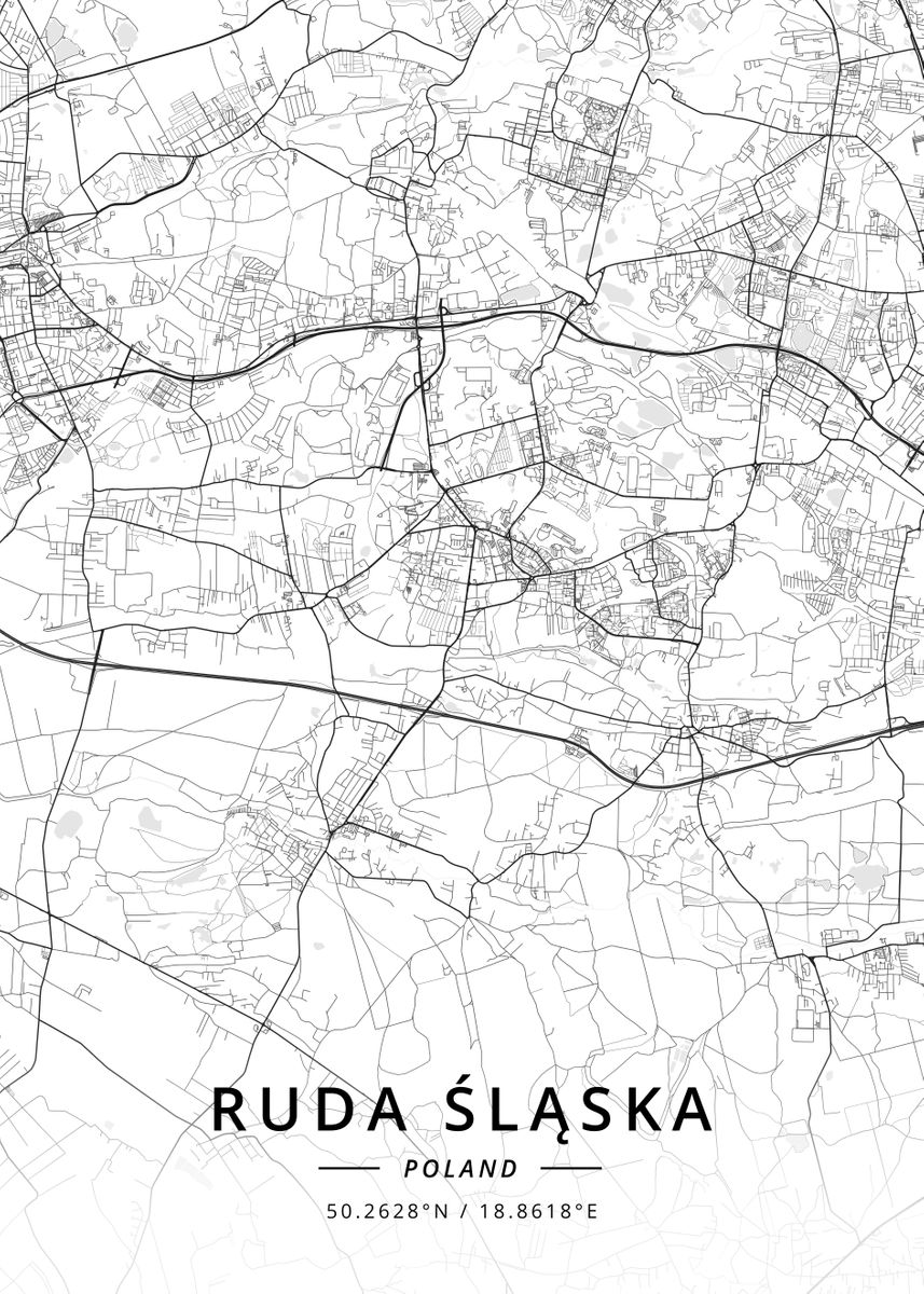 'Ruda Slaska, Poland' Poster, picture, metal print, paint by Designer ...
