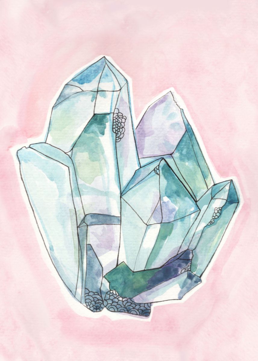 'Crystal Connection' Poster, picture, metal print, paint by Jena Kane ...