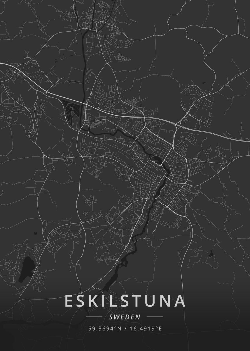 'Eskilstuna, Sweden' Poster, picture, metal print, paint by Designer ...