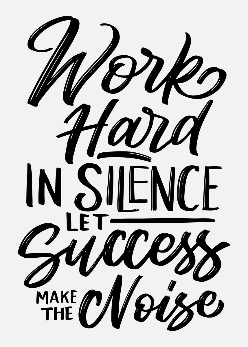 'Work Hard' Poster by Ruslan Geliskhanov | Displate