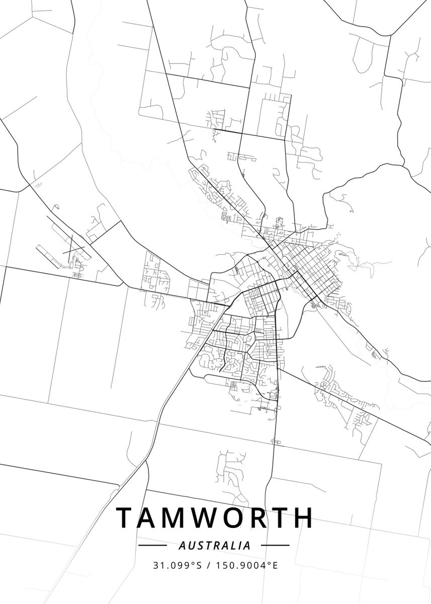 'Tamworth, Australia' Poster, picture, metal print, paint by Designer ...