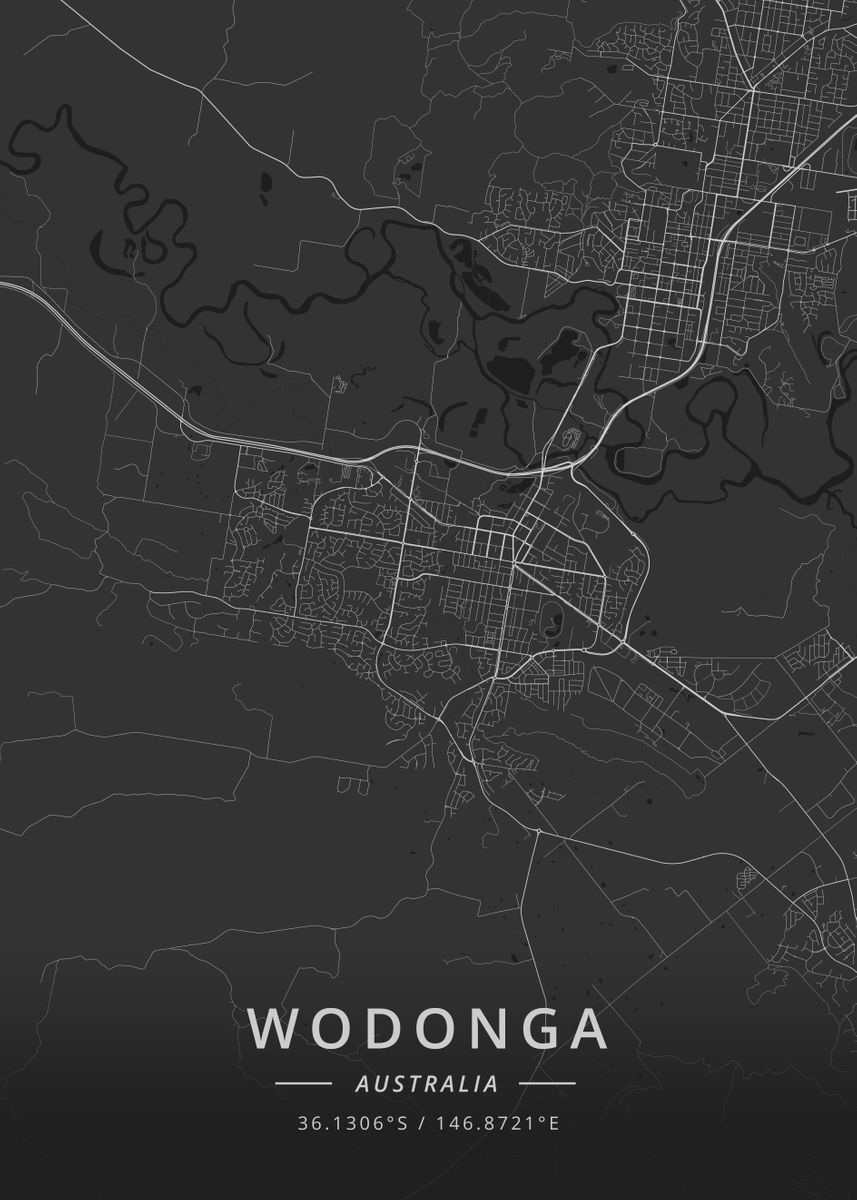 'Wodonga, Australia' Poster, picture, metal print, paint by Designer ...