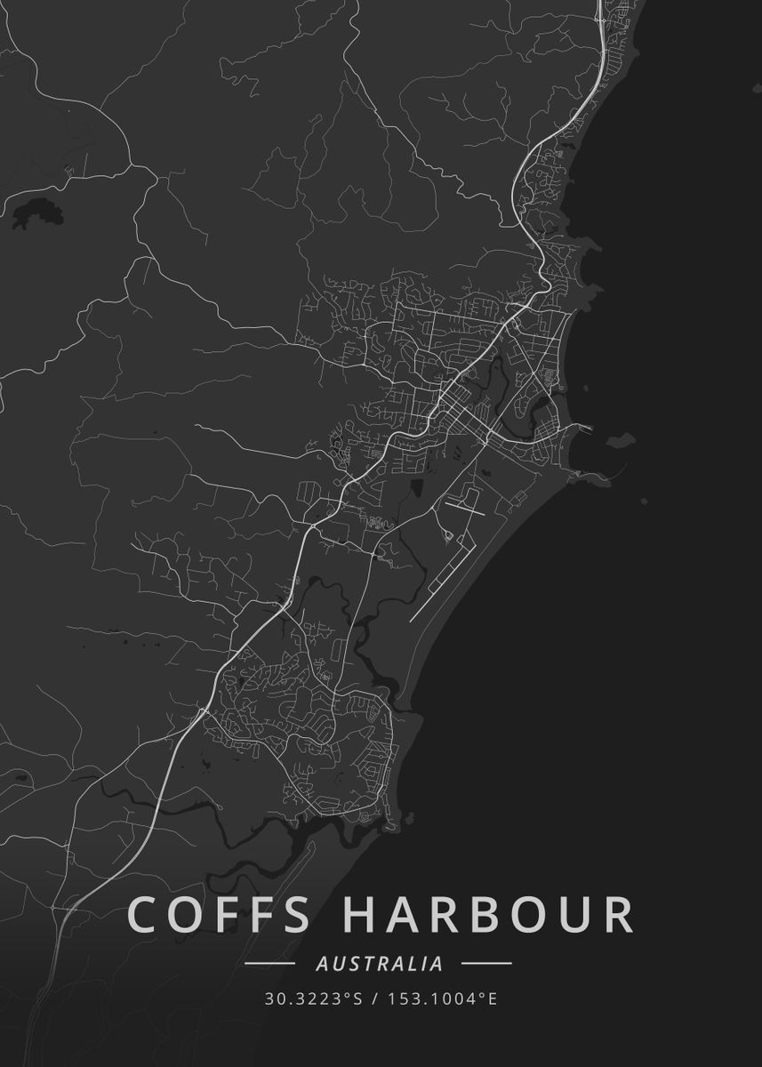 'Coffs Harbour, Australia' Poster, picture, metal print, paint by ...