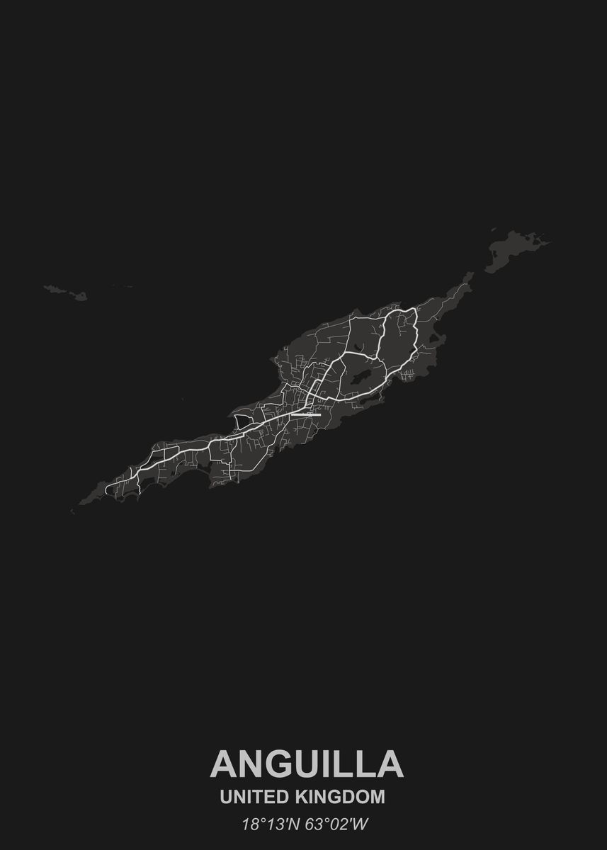 'ANGUILLA UK' Poster, picture, metal print, paint by Iwoko | Displate