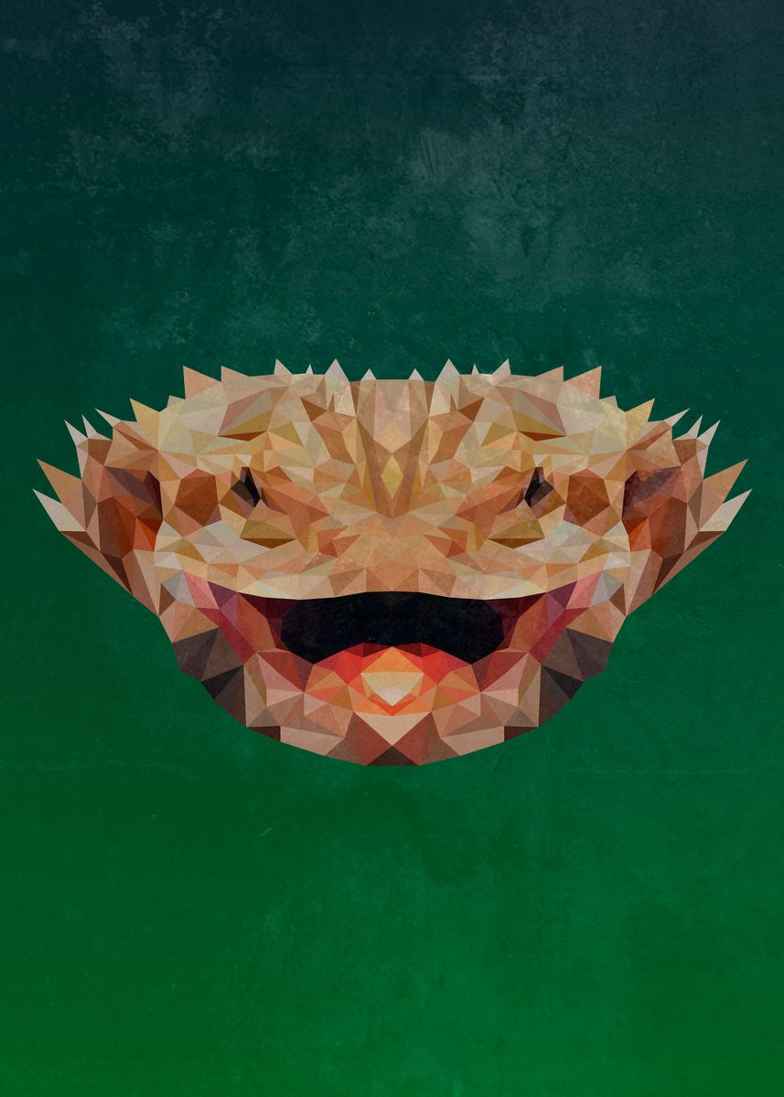 'Lizzard' Poster, picture, metal print, paint by Rafael Pellicer | Displate