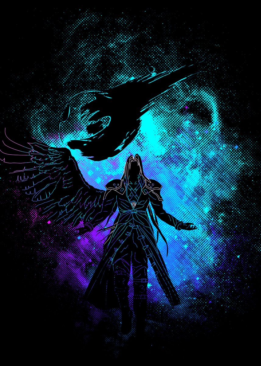 'One Winged Angel Art' Poster by Donnie | Displate