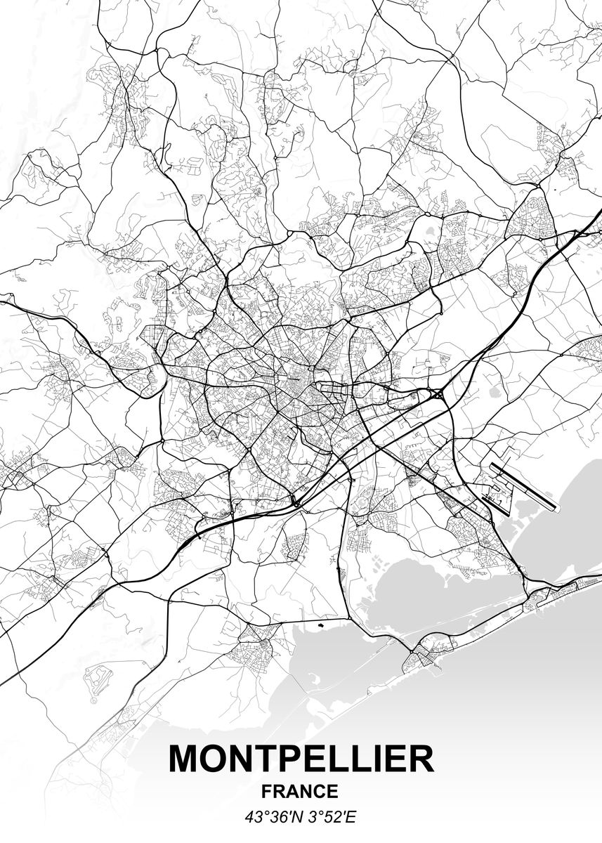 'MONTPELLIER FRANCE' Poster by Iwoko | Displate