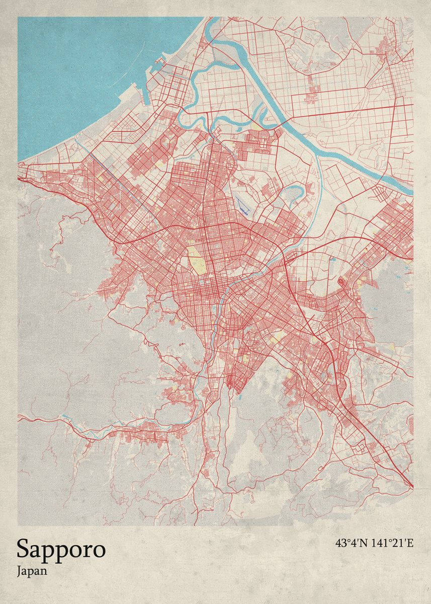 'Sapporo Japan' Poster by Iwoko | Displate