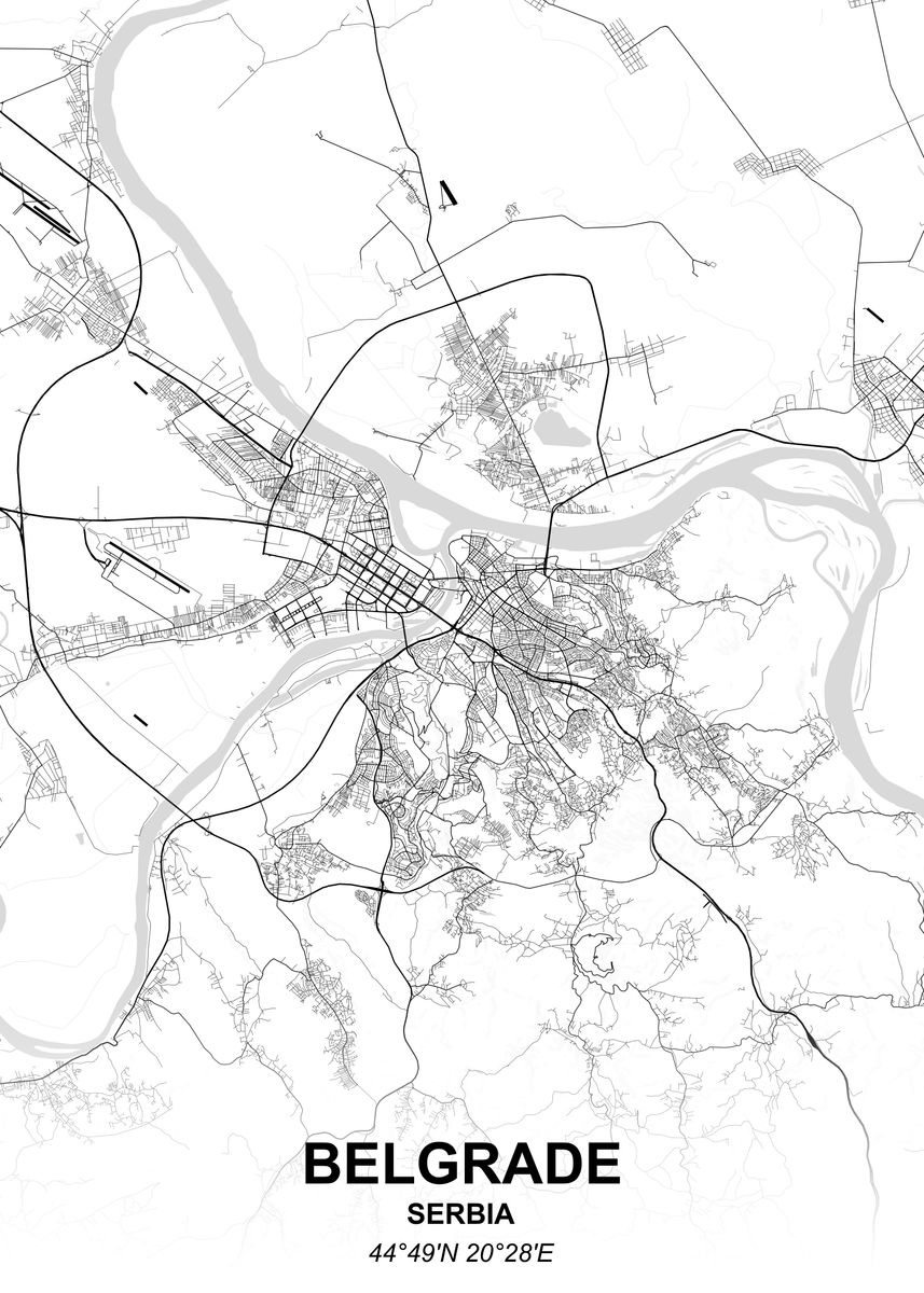 'BELGRADE SERBIA' Poster by Iwoko | Displate