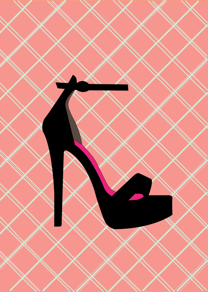 'Stiletto' Poster, picture, metal print, paint by Maham Imtiaz | Displate