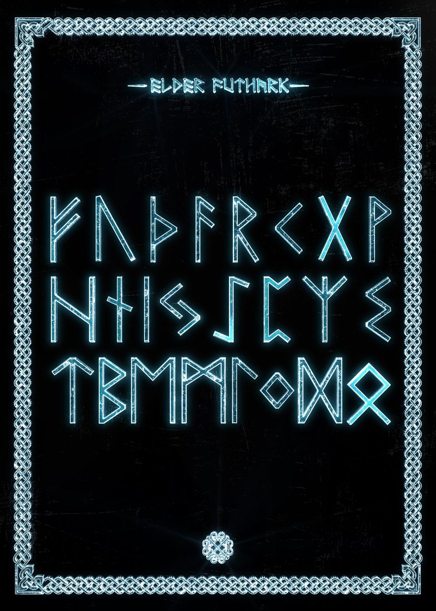 'FUTHARK' Poster, picture, metal print, paint by Christopher Sanabria ...