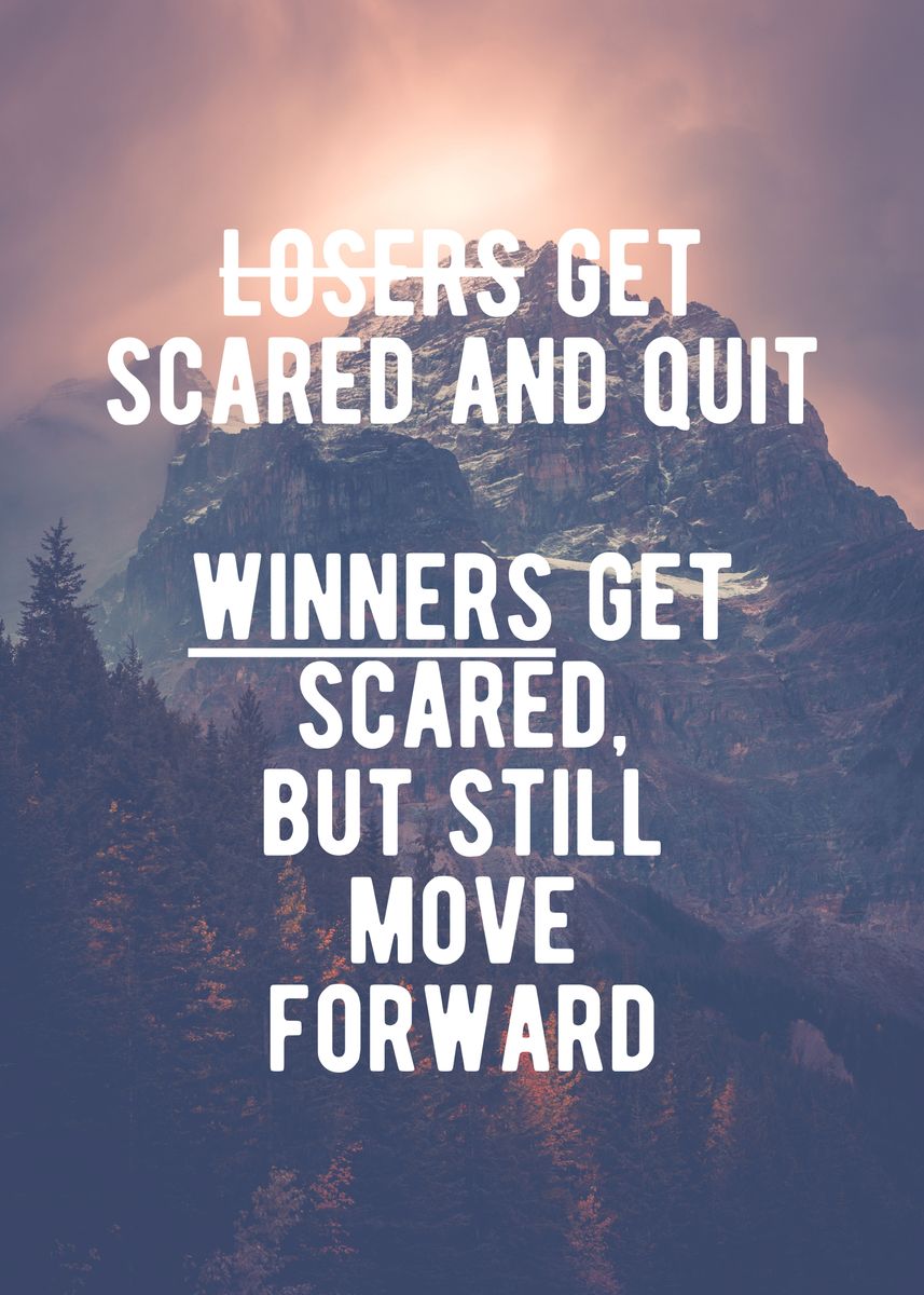 'Winners move forward!' Poster, picture, metal print, paint by ...