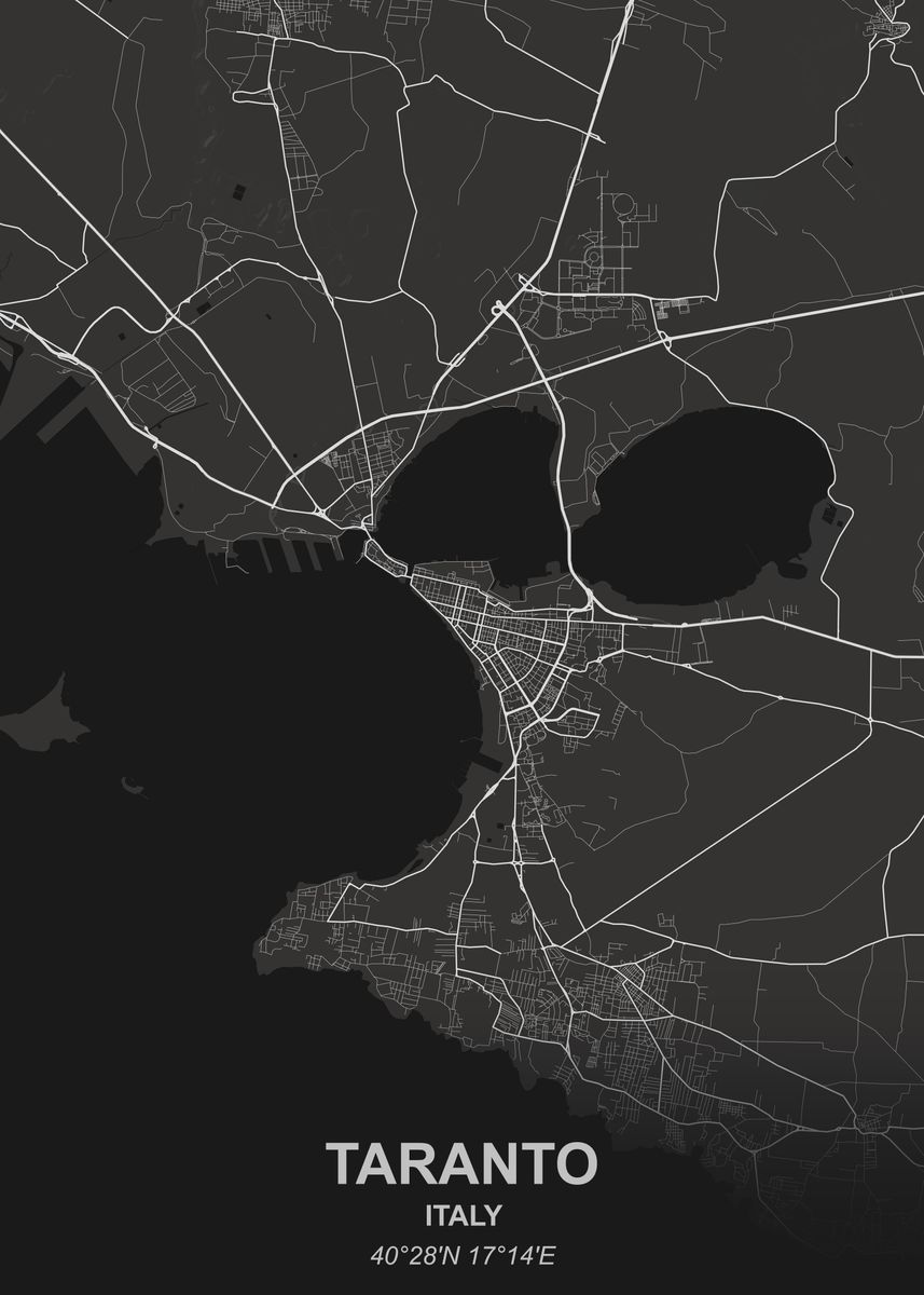 'TARANTO ITALY' Poster, picture, metal print, paint by Iwoko | Displate