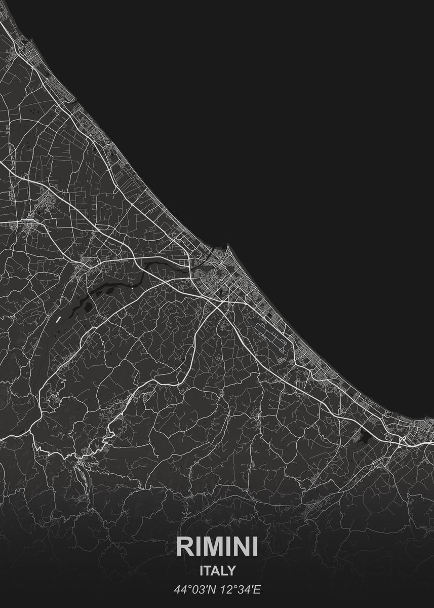 'RIMINI ITALY' Poster by Iwoko | Displate