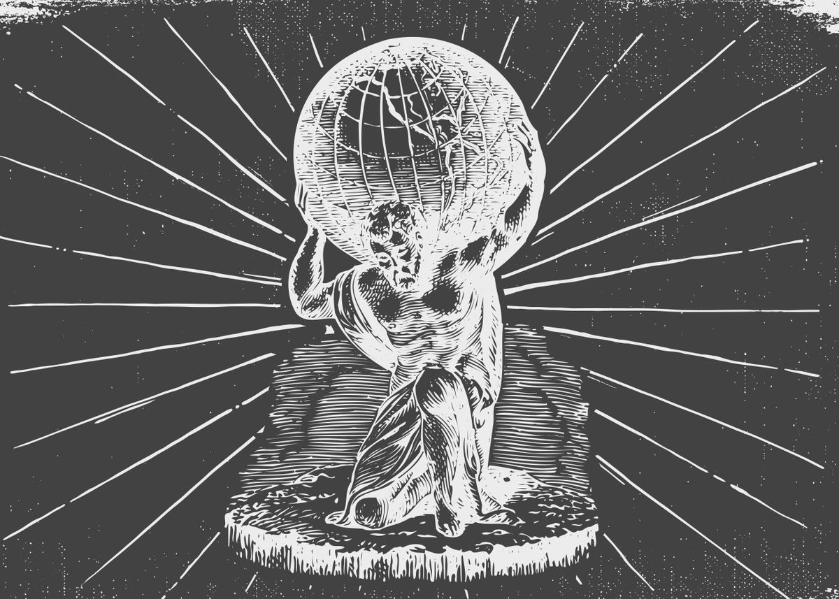 'Atlas Rise!' Poster by The Reverend | Displate