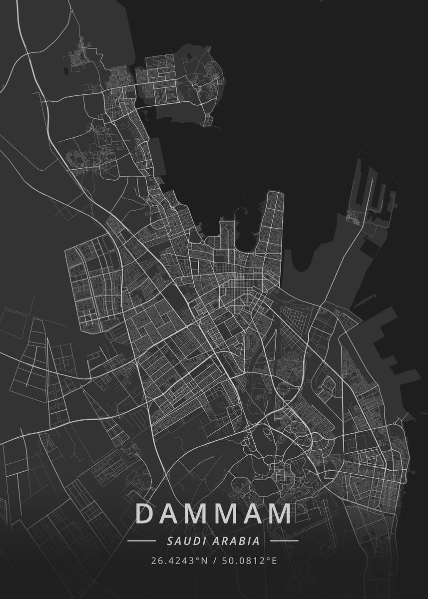 'Dammam, Saudi Arabia' Poster, picture, metal print, paint by Designer ...