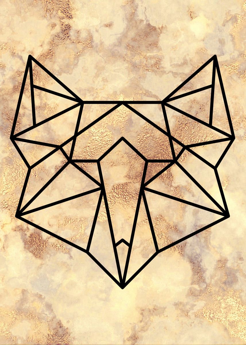 'Geometric Fox Art' Poster, picture, metal print, paint by Enchanted ...