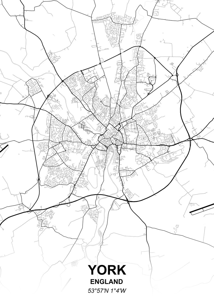 'YORK ENGLAND' Poster, picture, metal print, paint by Iwoko | Displate