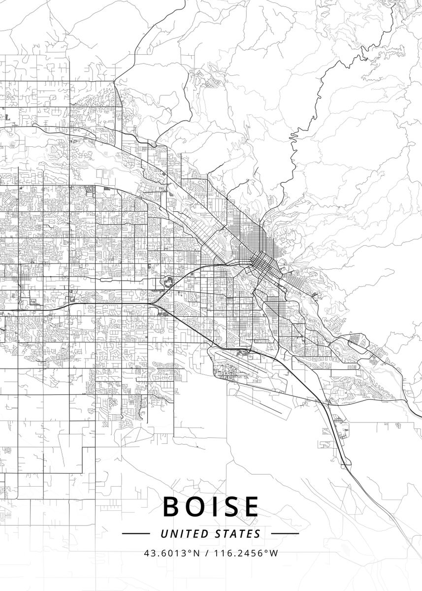 'Boise, United States' Poster, picture, metal print, paint by Designer ...