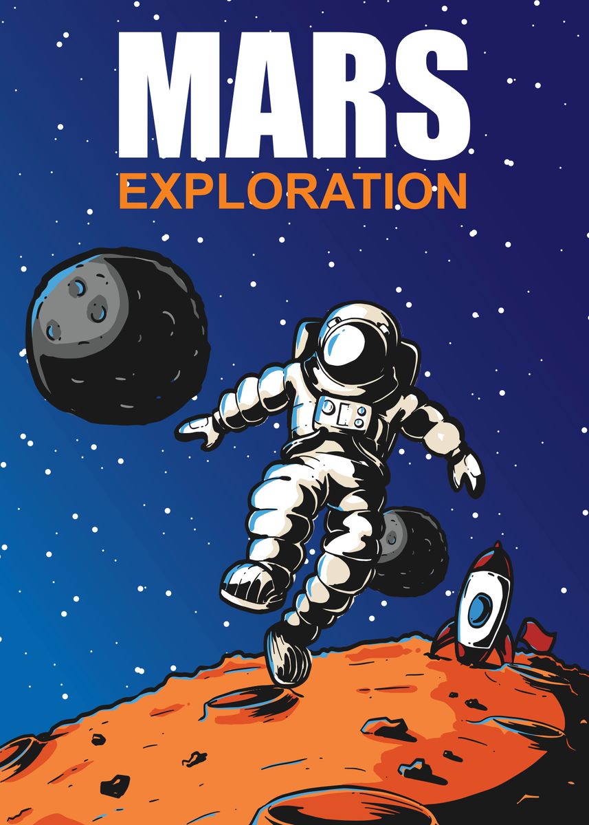 'Mars Exploration Poster' Poster by The Reverend | Displate