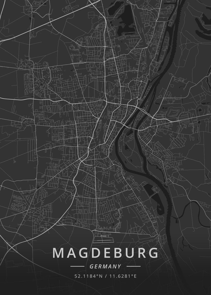 'Magdeburg, Germany' Poster, picture, metal print, paint by Designer ...