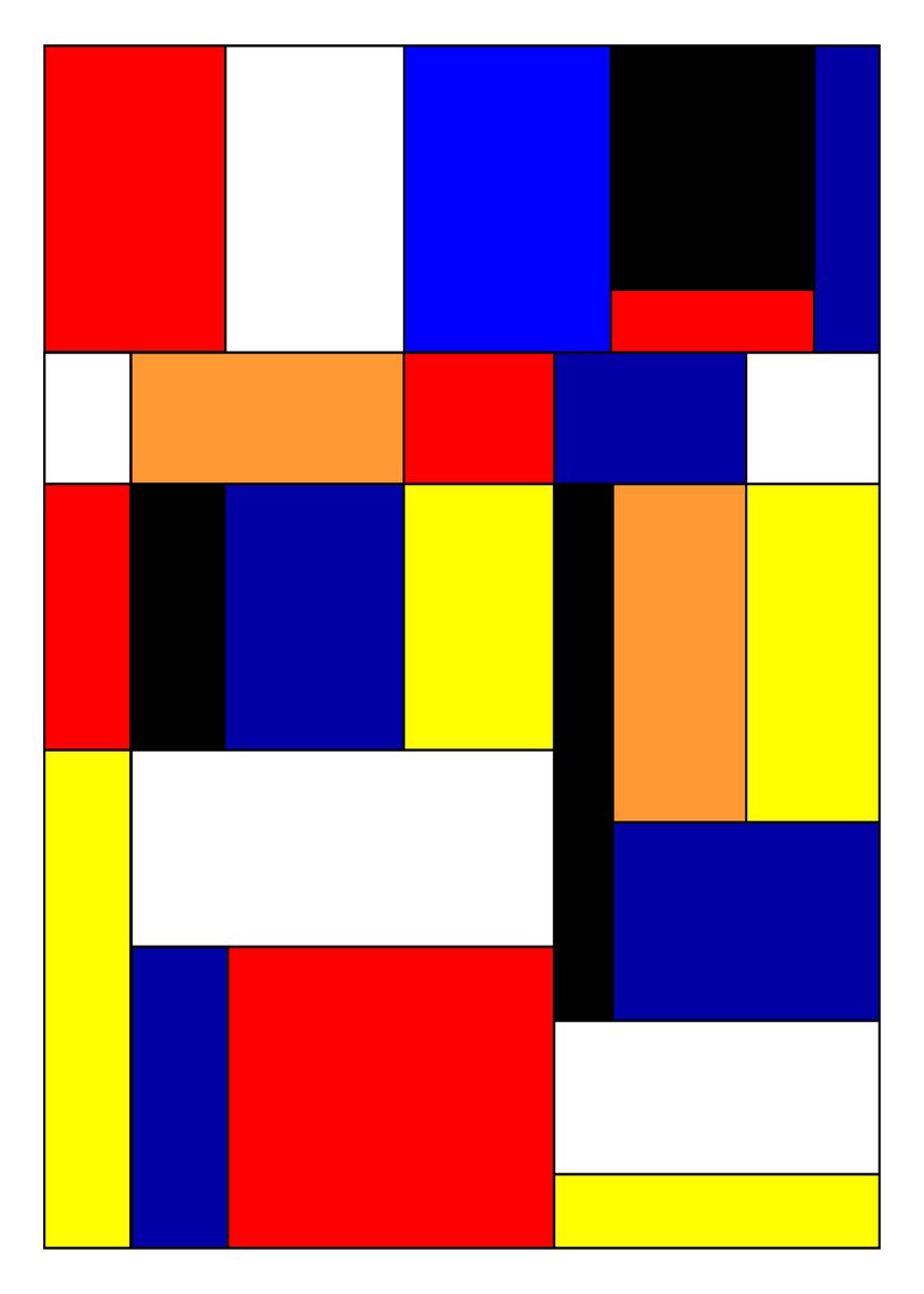 'Mondrian #1' Poster, picture, metal print, paint by Rockett Graphics ...
