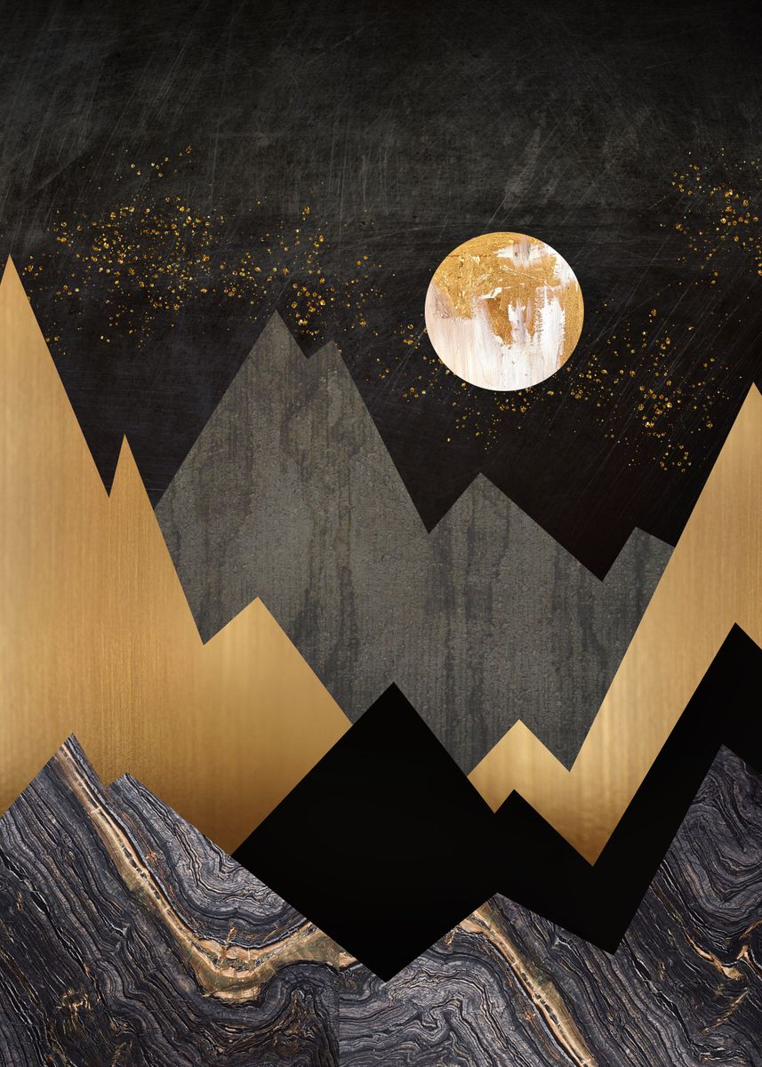 'Metallic Night' Poster, picture, metal print, paint by SpaceFrog ...