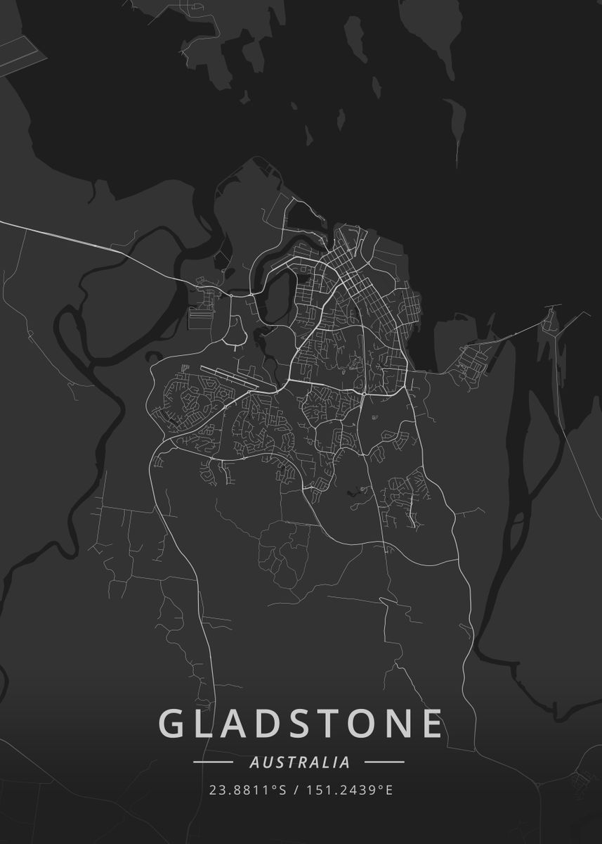 'Gladstone, Australia' Poster, picture, metal print, paint by Designer ...