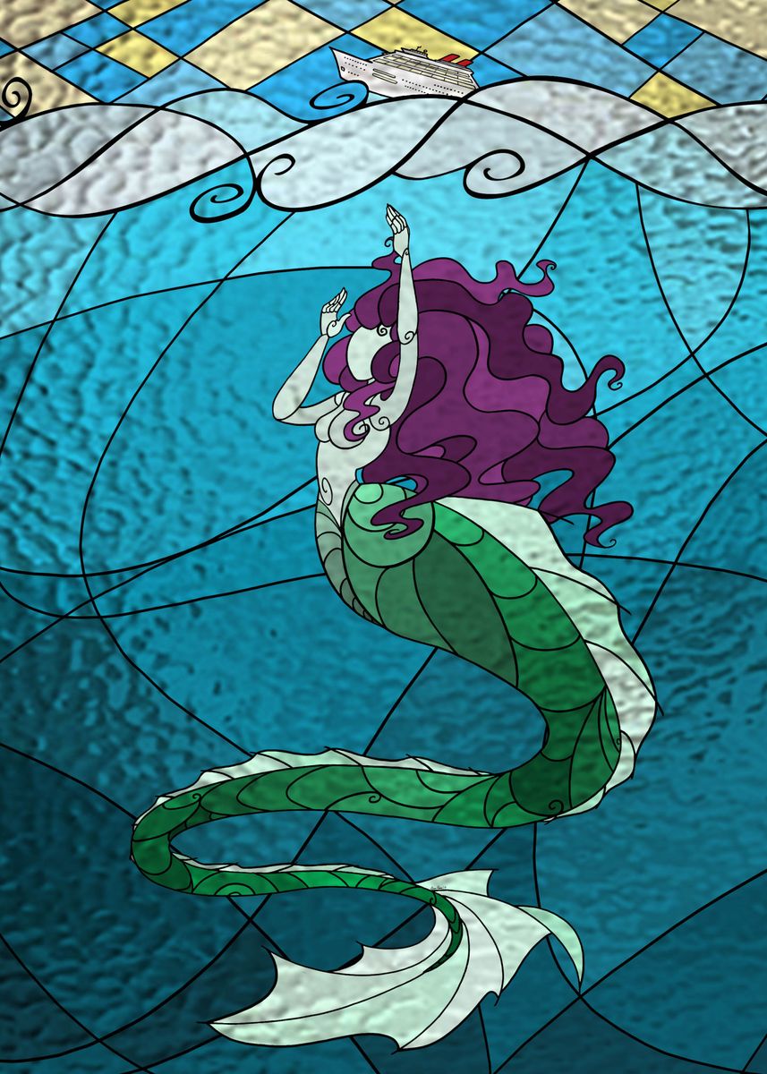 'Primordial Mermaid' Poster, picture, metal print, paint by Cason Rome ...