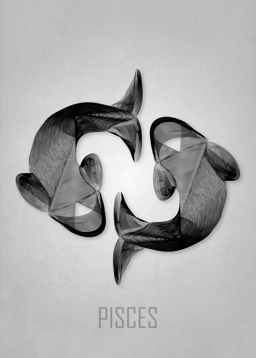 'Pisces' Poster, picture, metal print, paint by Vincent BROUSMICHE ...