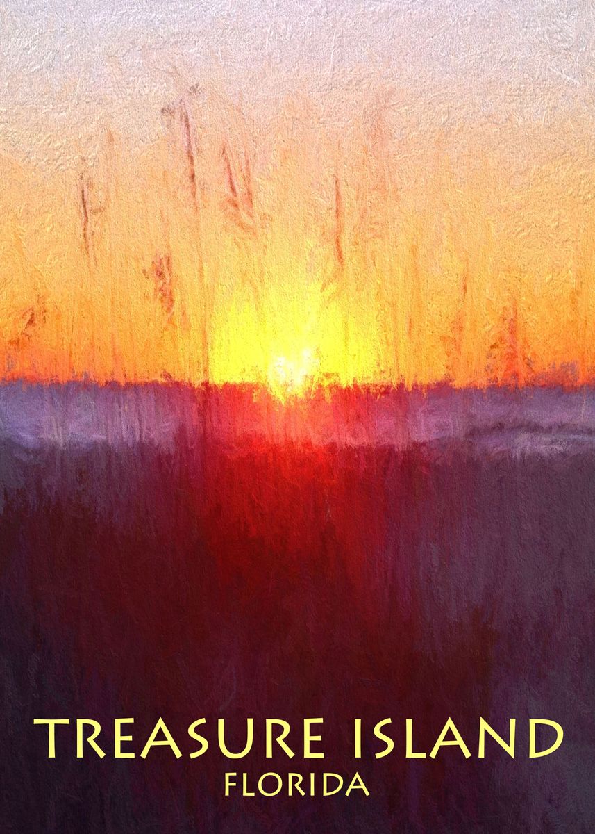 'Treasure Island' Poster, picture, metal print, paint by Head Rubble ...