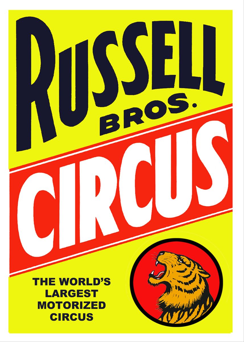 'Russell Bros. Circus' Poster, picture, metal print, paint by Rockett ...