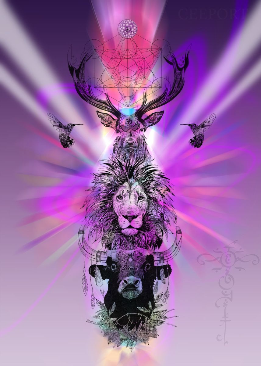 'Power Totem' Poster by Karin Roberts | Displate