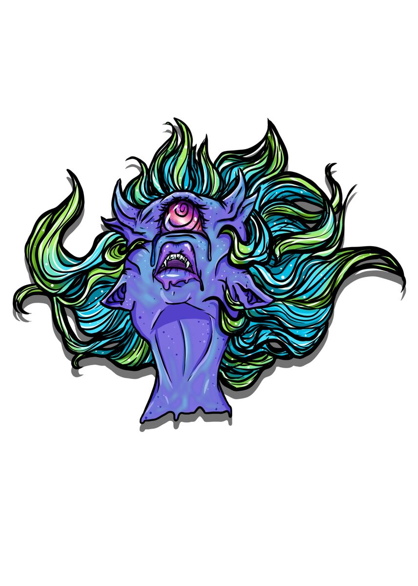 'Enlightened Cyclops' Poster, picture, metal print, paint by Ultra ...