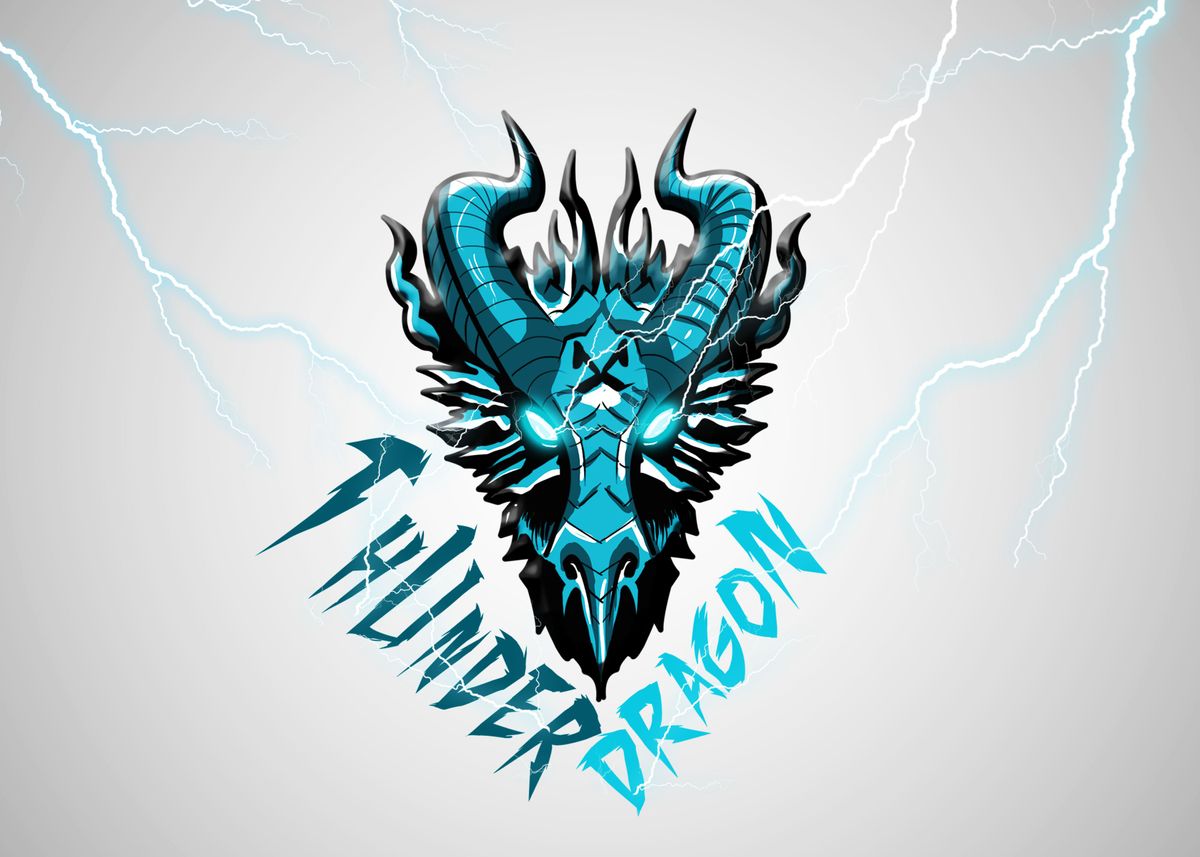 'Thunder Dragon' Poster by Rajat Upadhyay | Displate