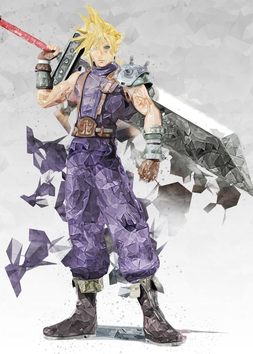 'Cloud Strife' Poster, picture, metal print, paint by Benjamin Cremer ...
